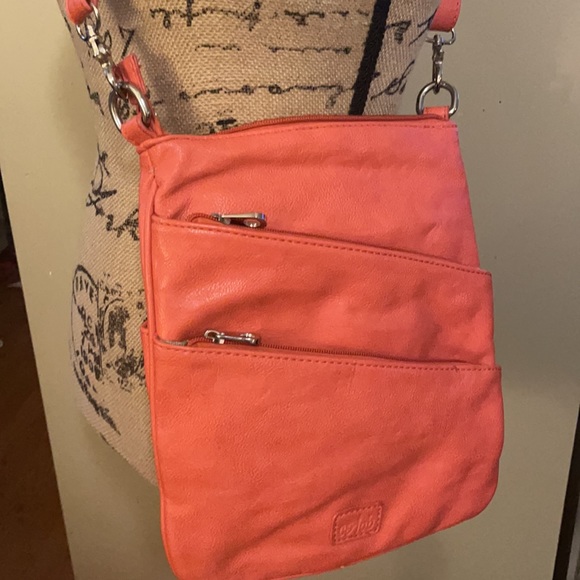 Colab | Bags | Colabs Orange Crossbody Multi Zipper Bag | Poshmark